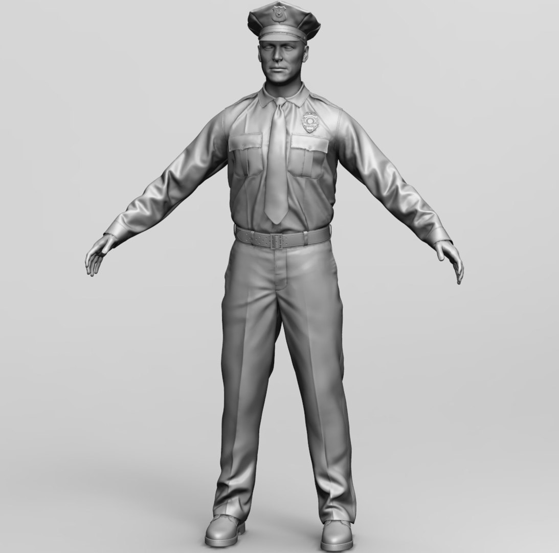 Police officer model - TurboSquid 1474105