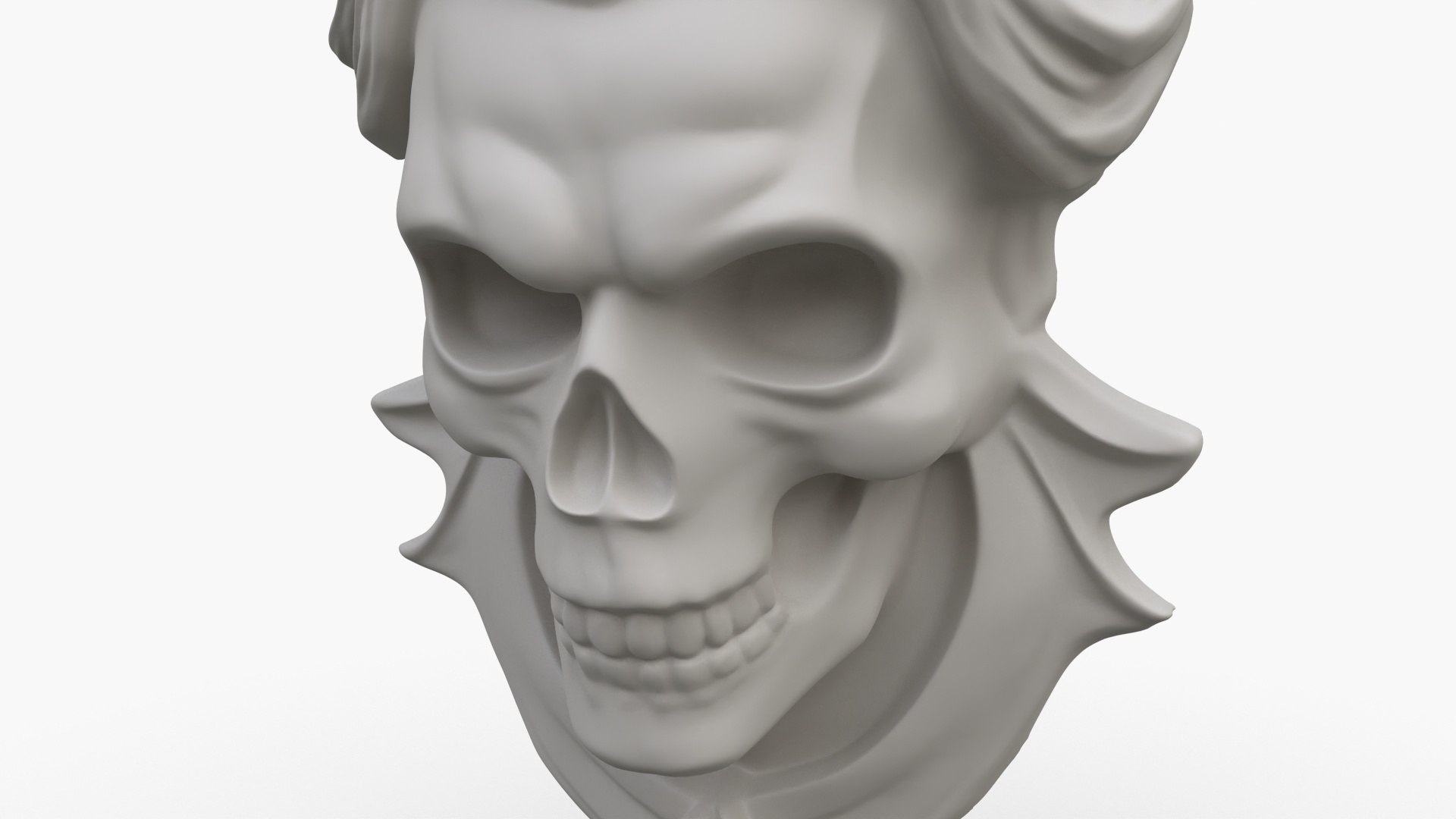 3D Model Skull Wall Mount Sculpture 1 - TurboSquid 2279357