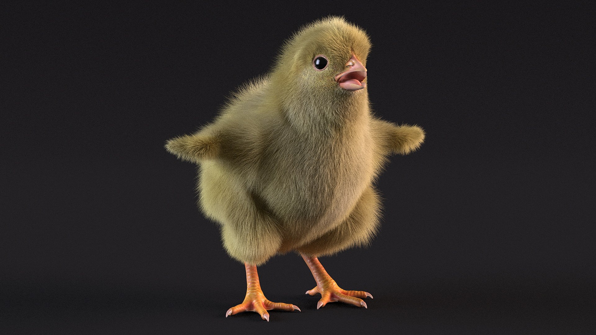 3D Baby Chick - TurboSquid 2089590