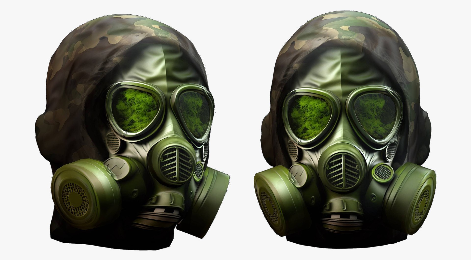 3D Gas Mask Helmet Military Combat Soldier Armor Scifi Fantasy Model ...