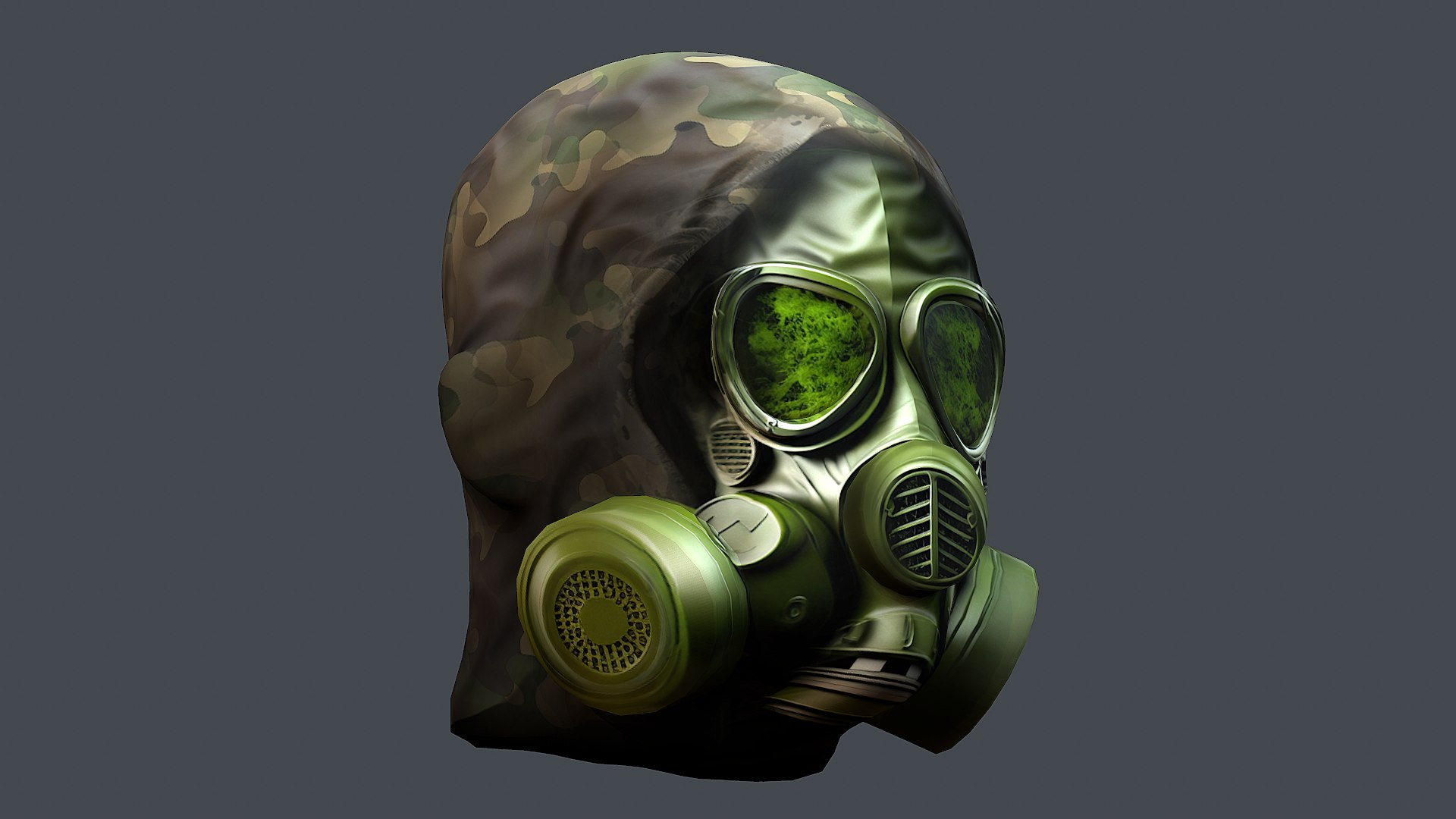 3D Gas Mask Helmet Military Combat Soldier Armor Scifi Fantasy Model ...