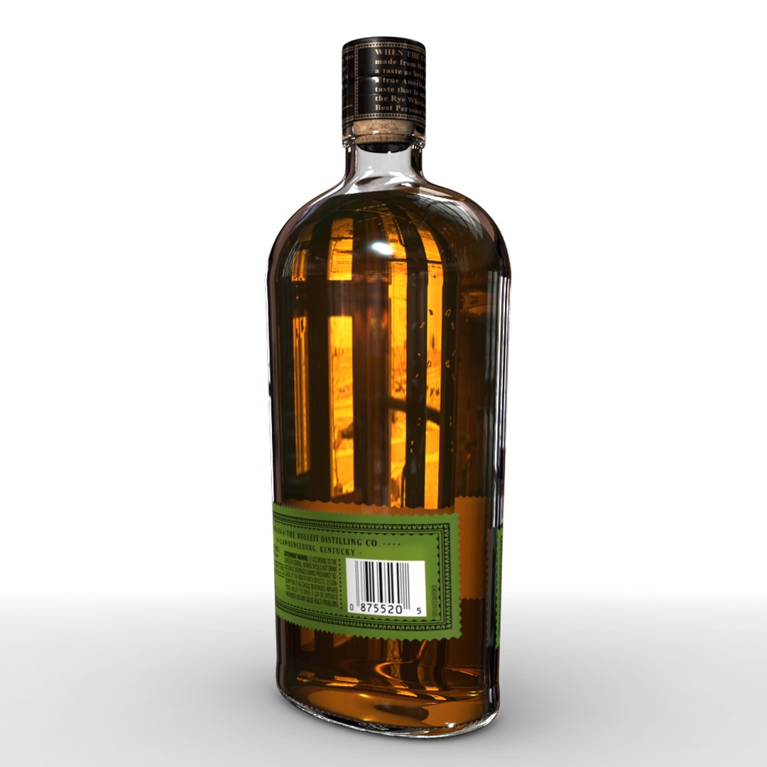 Bulleit Rye 75cl Bottle 3D Model - TurboSquid 1240683