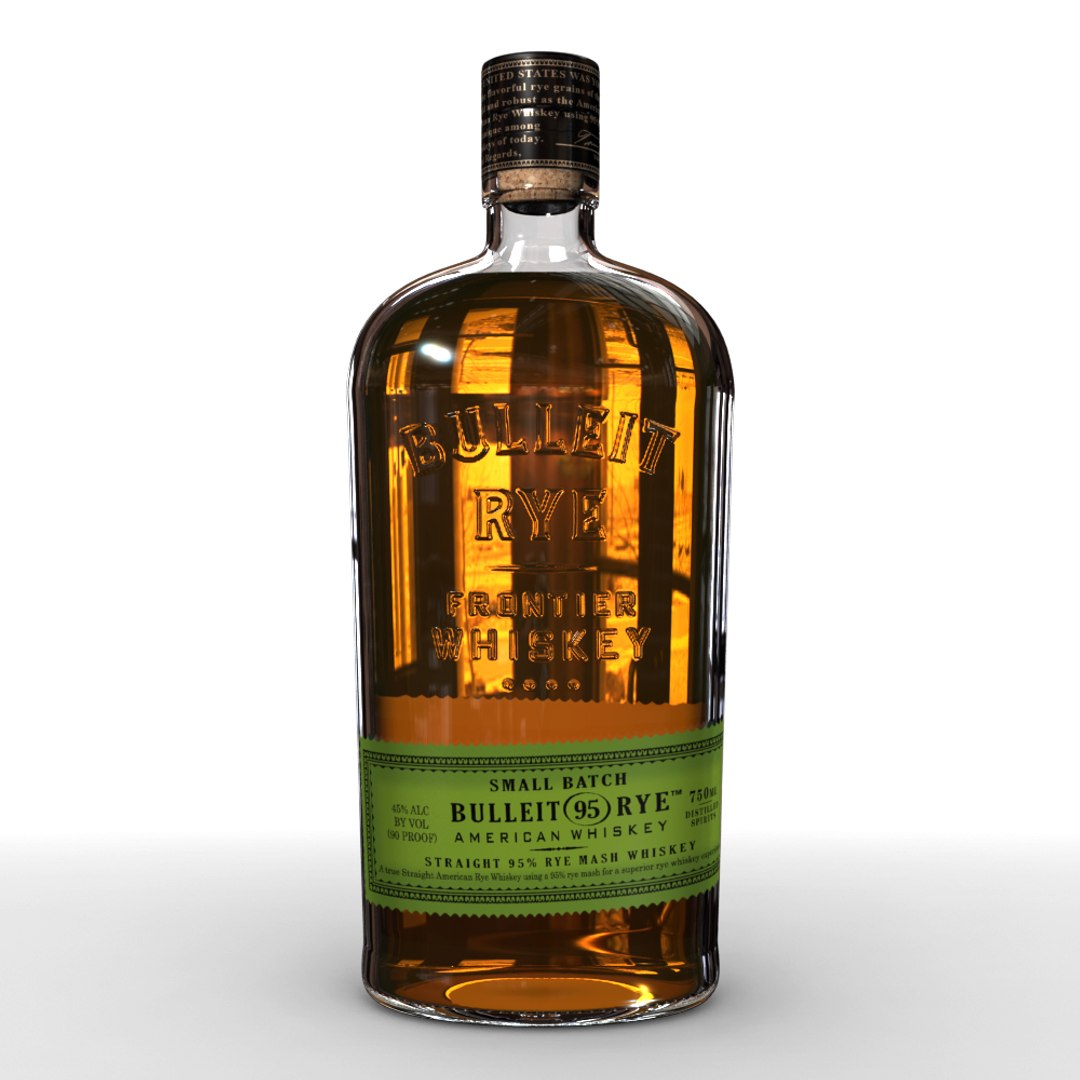 Bulleit Rye 75cl Bottle 3D Model - TurboSquid 1240683