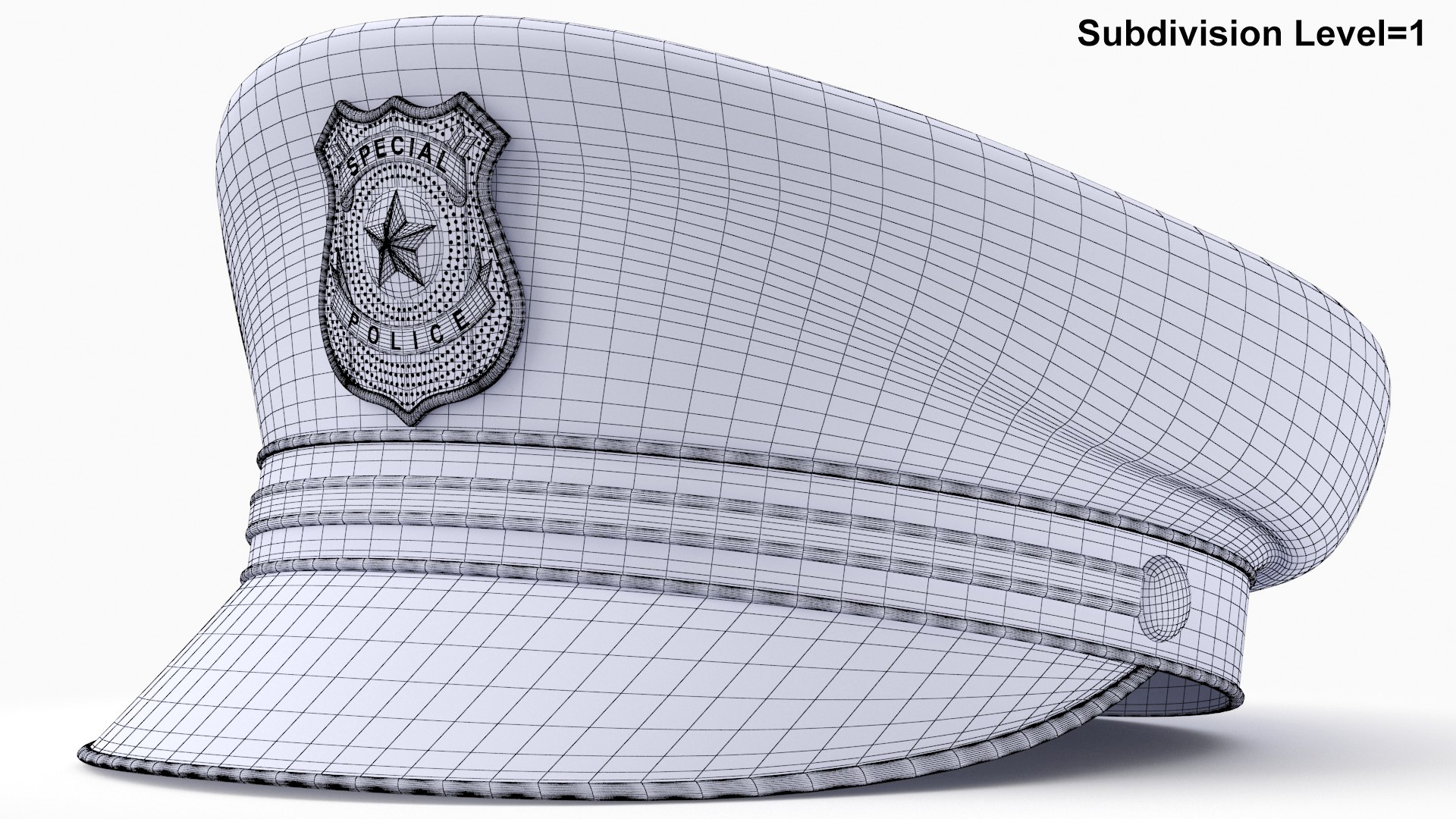 3D Police Officer Hat 01 - TurboSquid 2337836