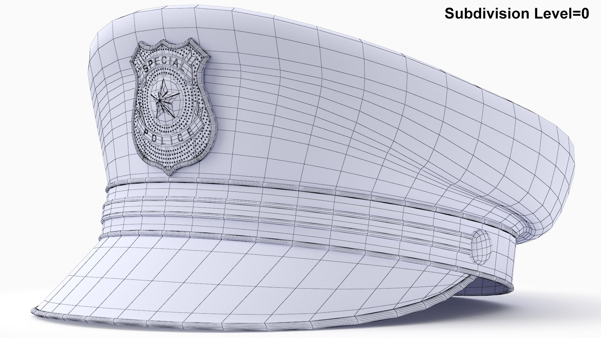 3D Police Officer Hat 01 - TurboSquid 2337836