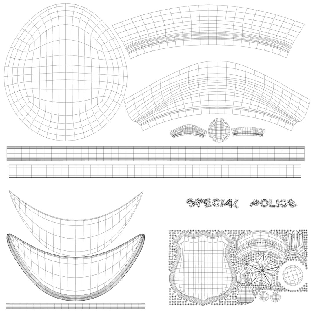 3D Police Officer Hat 01 - TurboSquid 2337836