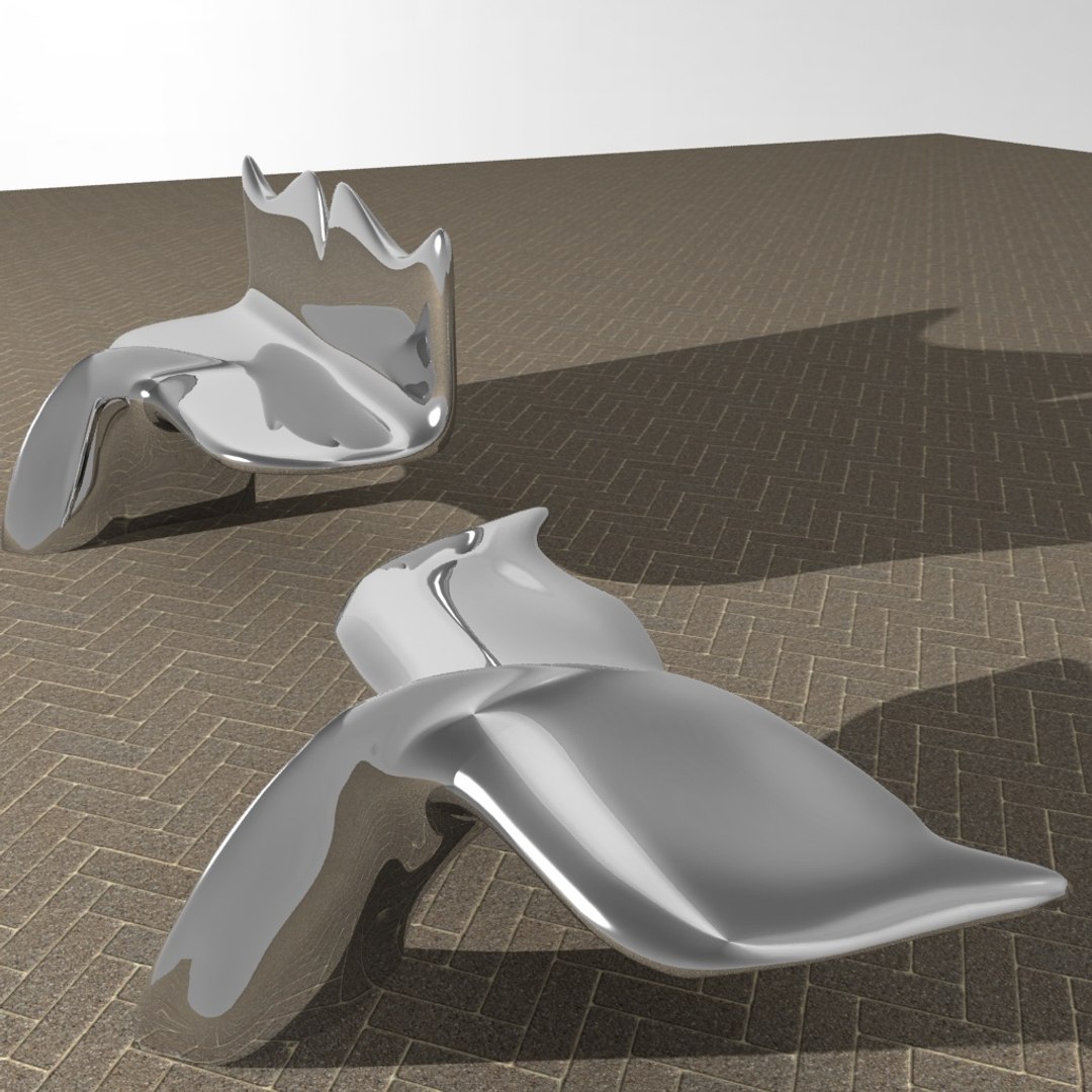 3D Whale Tail Bench - TurboSquid 1221792