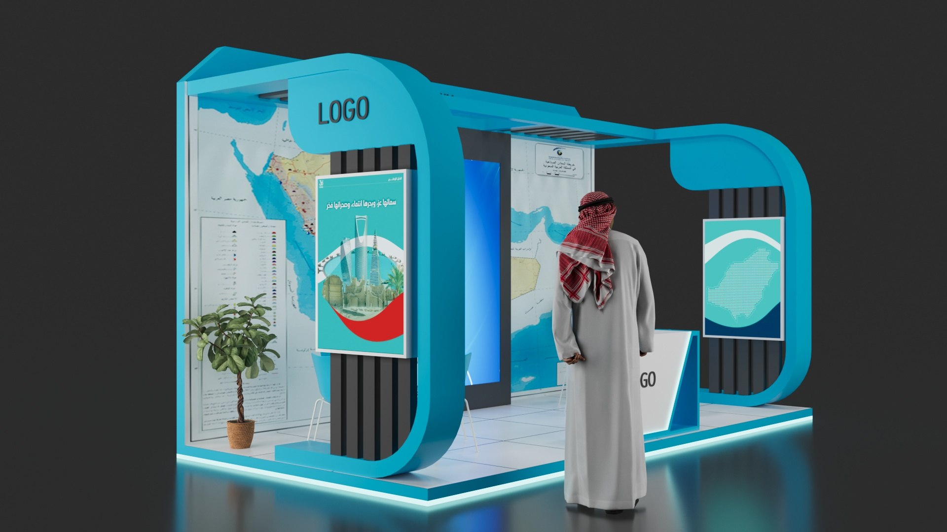 3D 5x3 Meter Exhibition Stand Model - TurboSquid 2284498