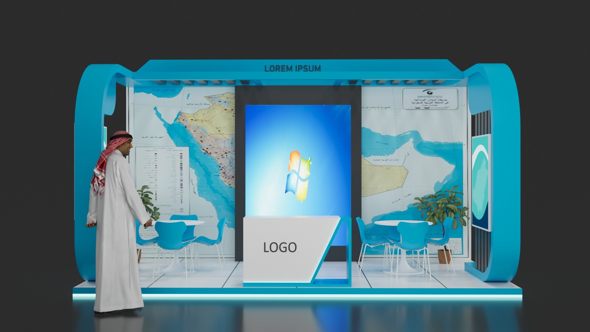 3D 5x3 Meter Exhibition Stand Model - TurboSquid 2284498