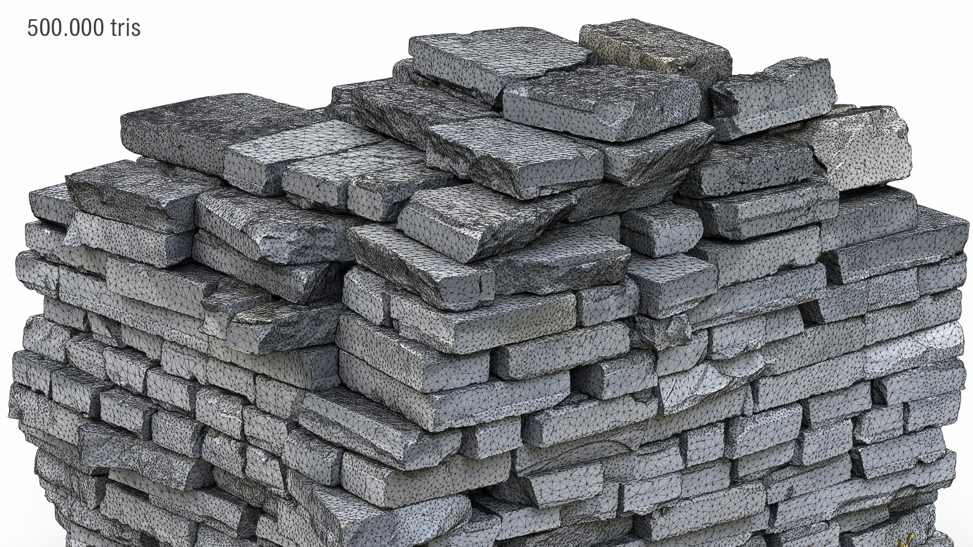 3D Pallet With Concrete Blocks Scan 8K - TurboSquid 1926369