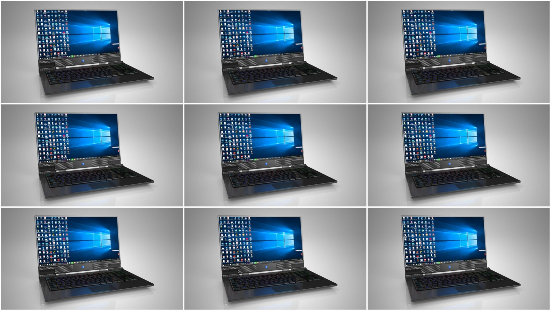 Alien laptop laptop black computer Alien computer model - TurboSquid ...
