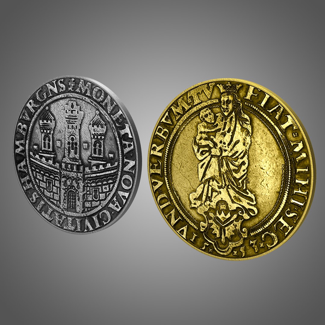 Coins Realistic 3d Max