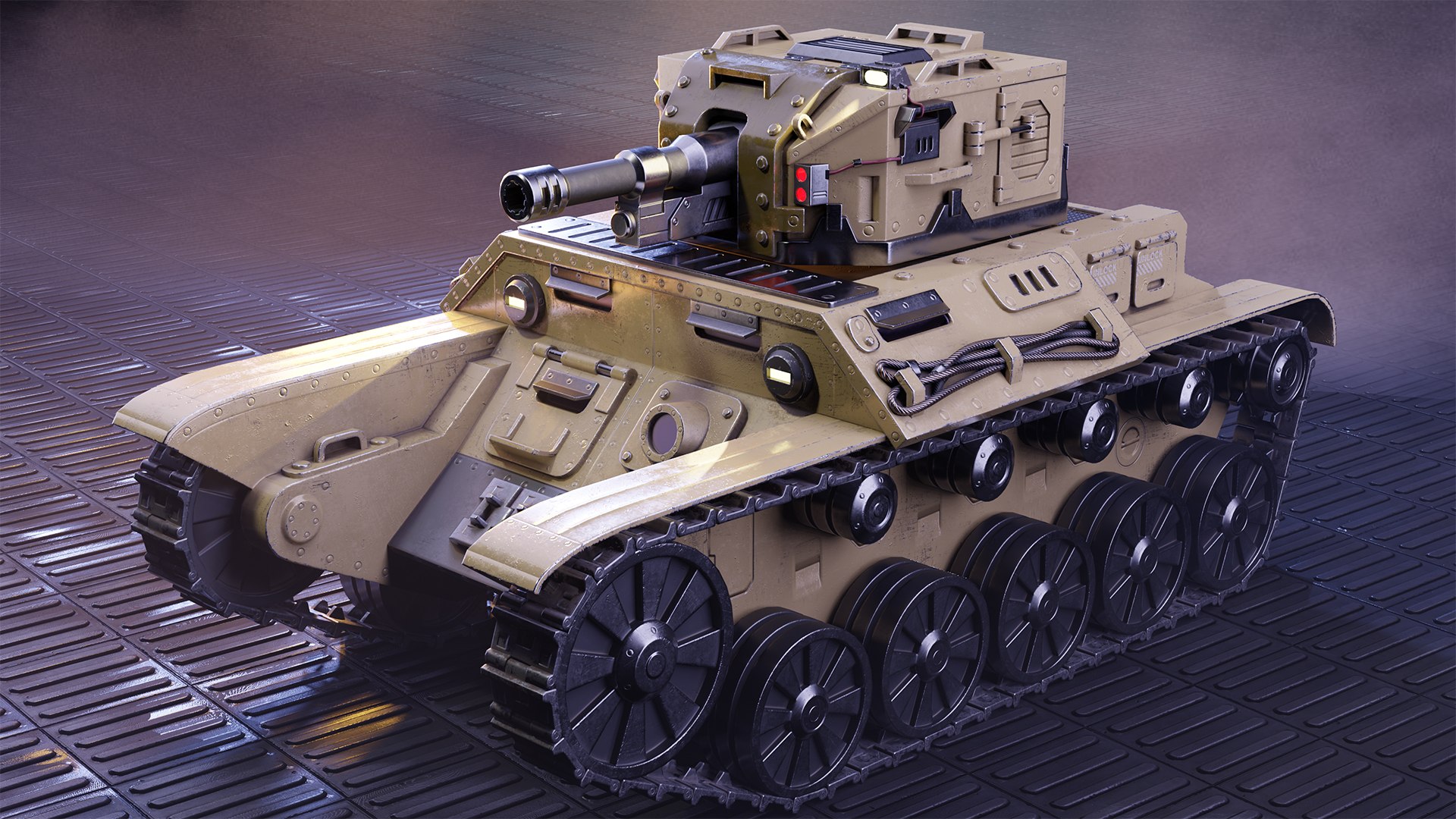 3D Sci-Fi Tank 1 - TurboSquid 1739166