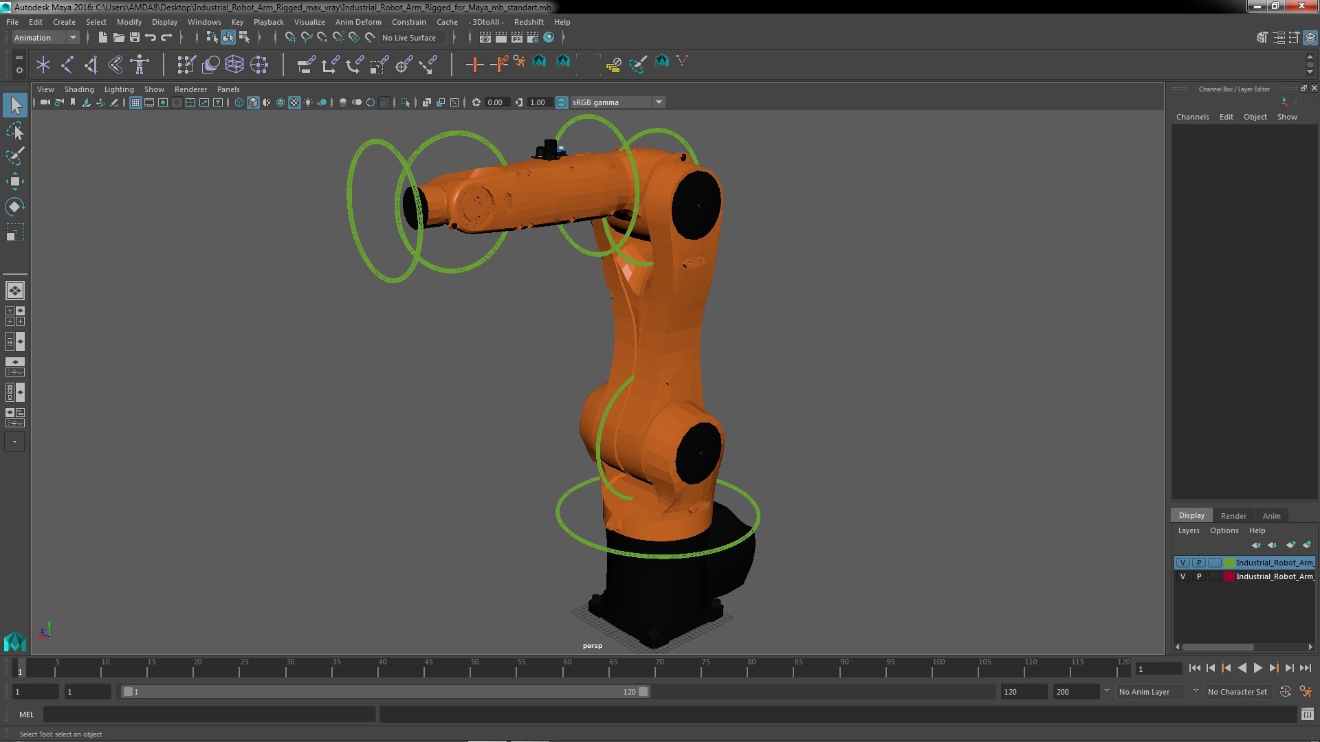 Industrial Robot Arm Rigged for Maya model - TurboSquid 2163445