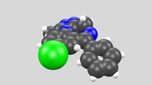 oxygen molecule 3d model