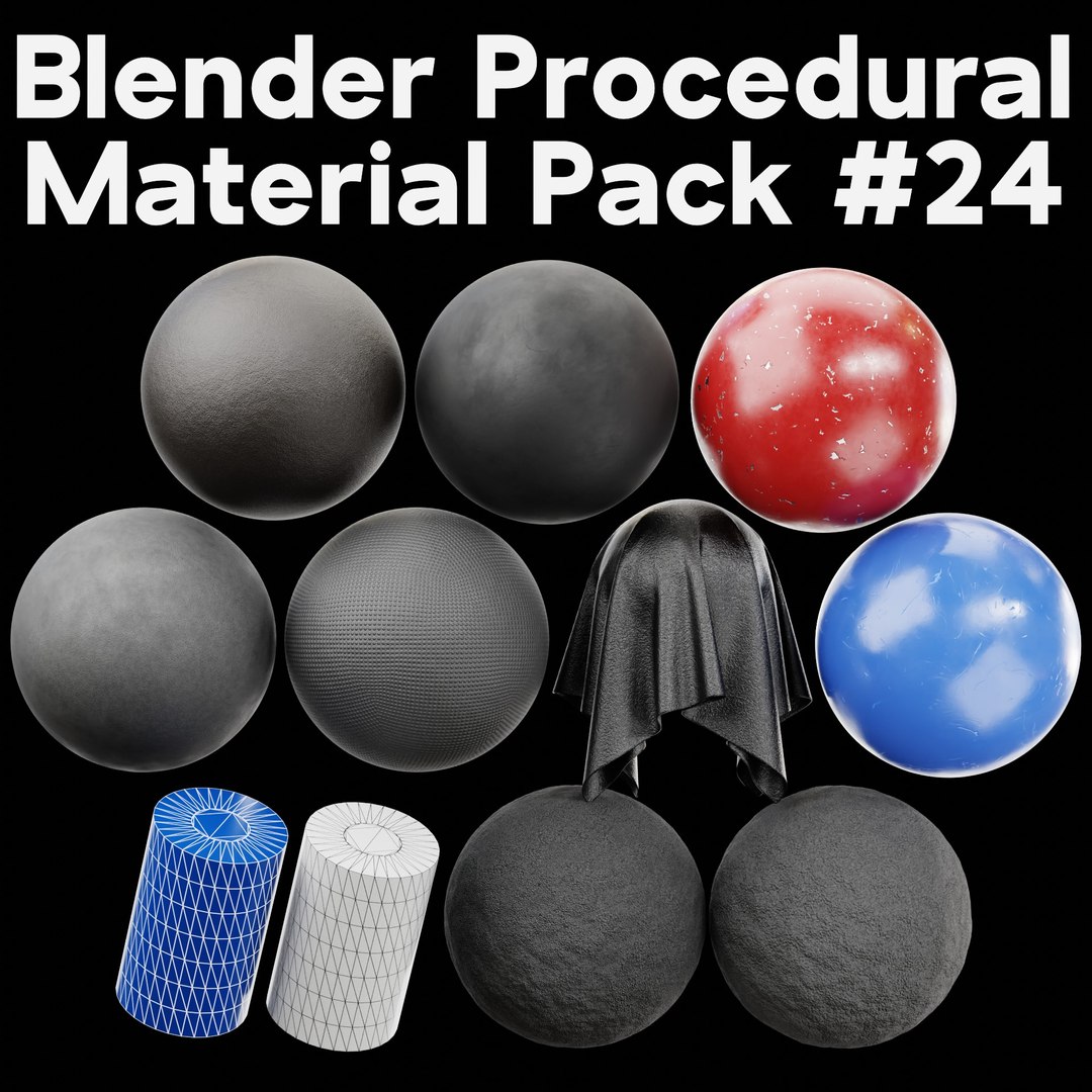3D Model Blender Procedural Material Pack 24 - TurboSquid 2336451