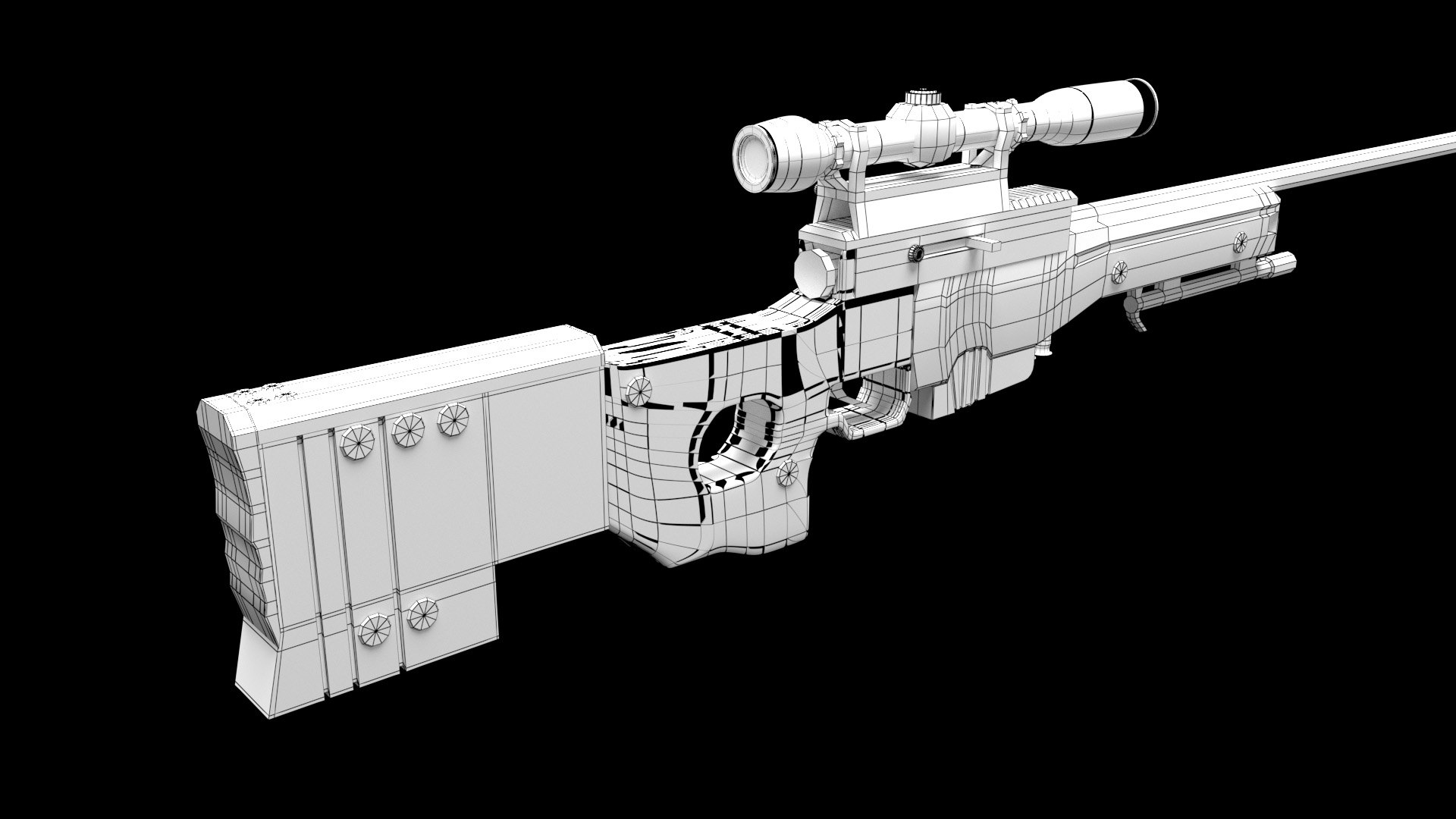 Free 3D AWM Rifle Game Weapon 5x Model - TurboSquid 2286398
