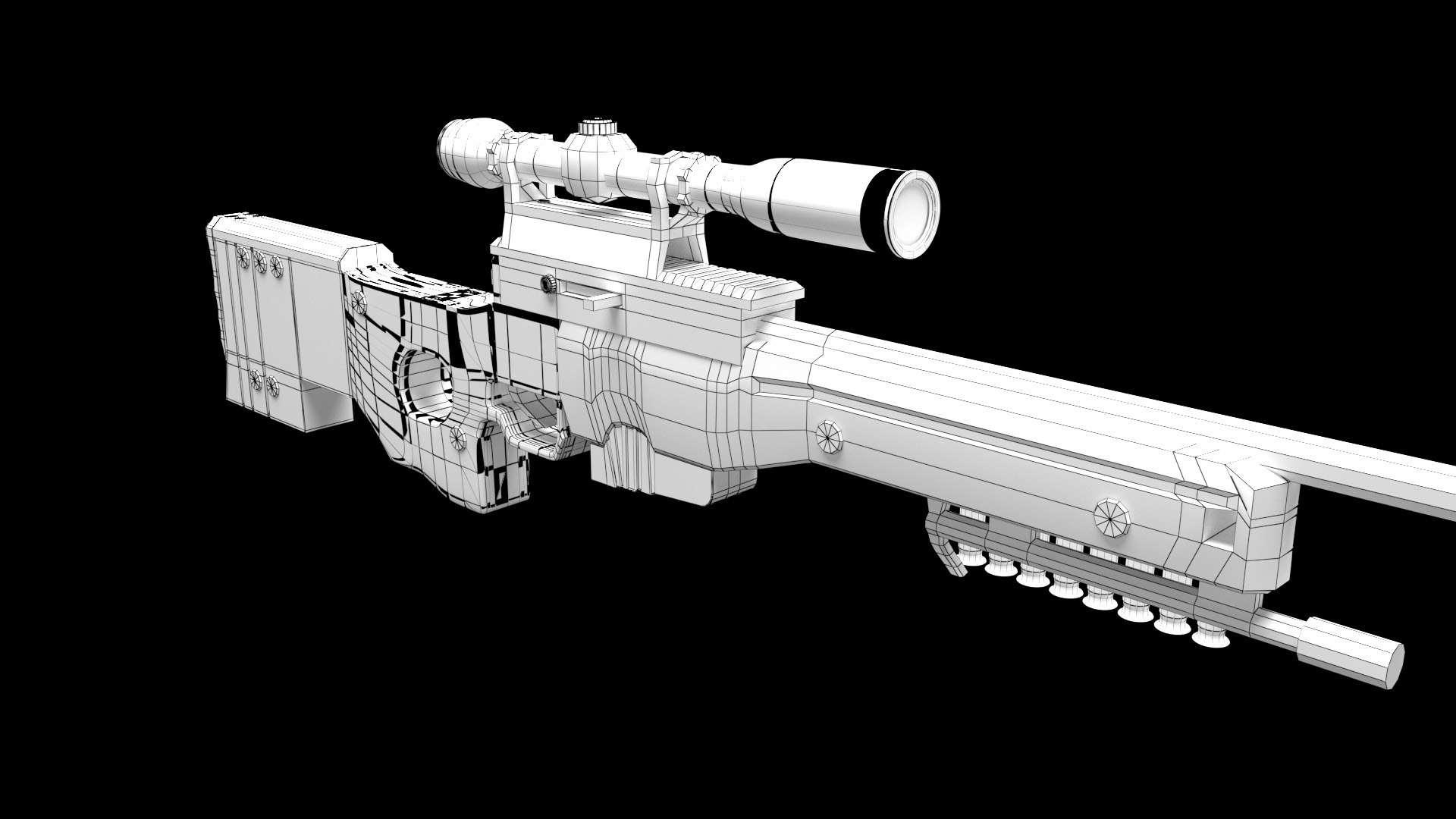Free 3D AWM Rifle Game Weapon 5x Model - TurboSquid 2286398