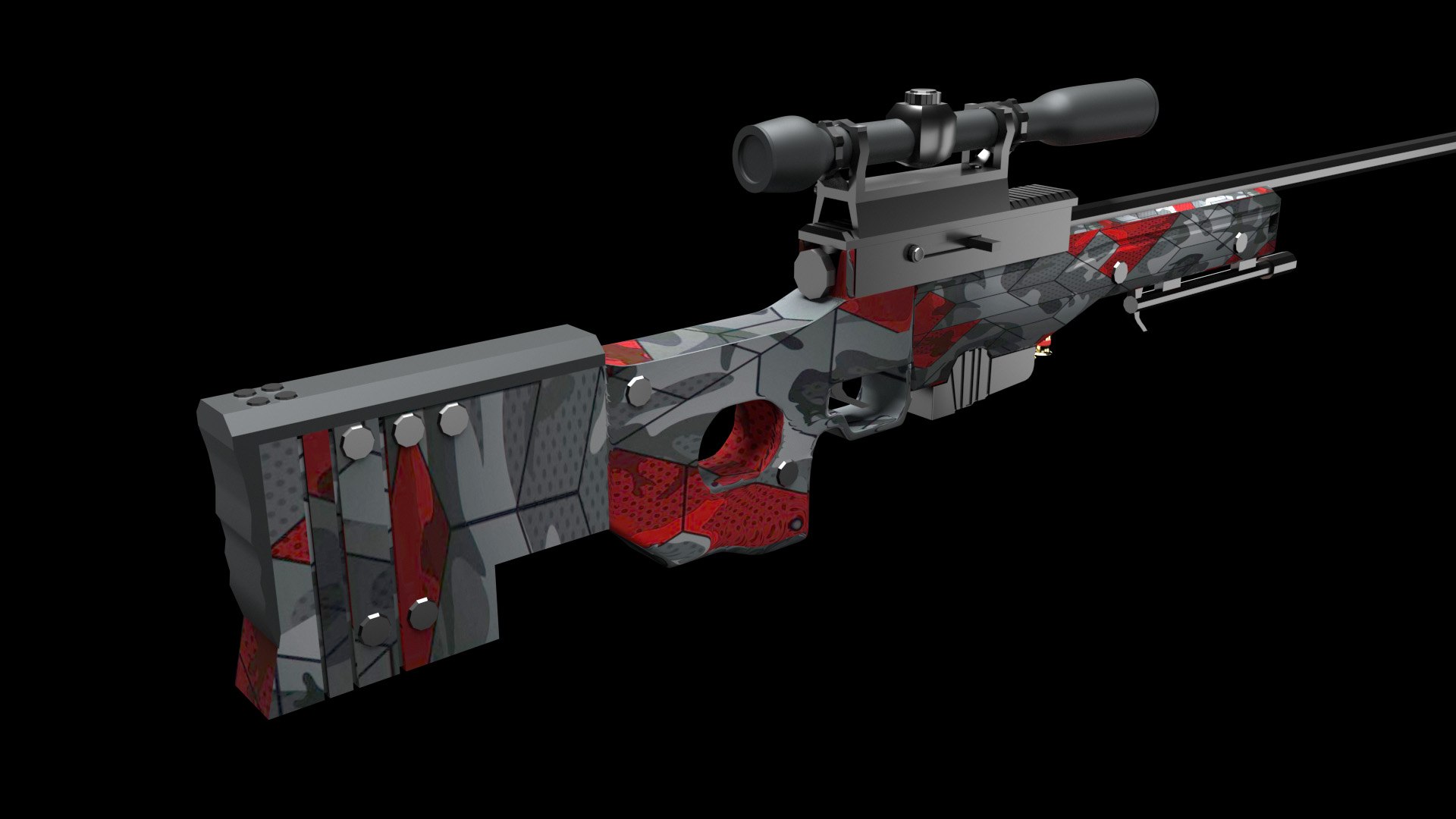 Free 3D AWM Rifle Game Weapon 5x Model - TurboSquid 2286398