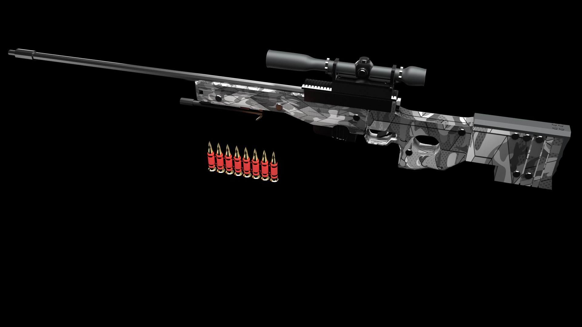Free 3D AWM Rifle Game Weapon 5x Model - TurboSquid 2286398