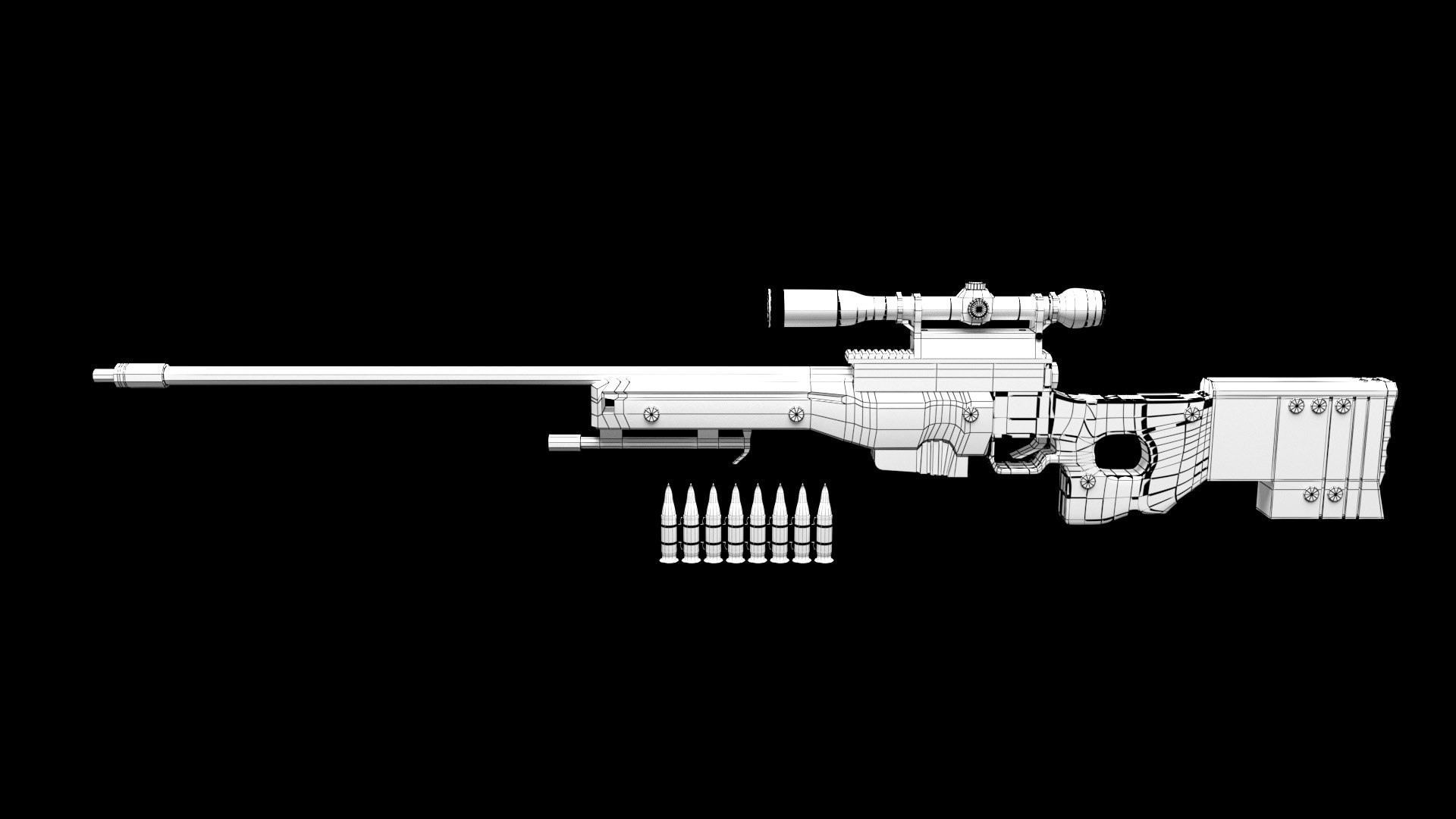 Free 3D AWM Rifle Game Weapon 5x Model - TurboSquid 2286398