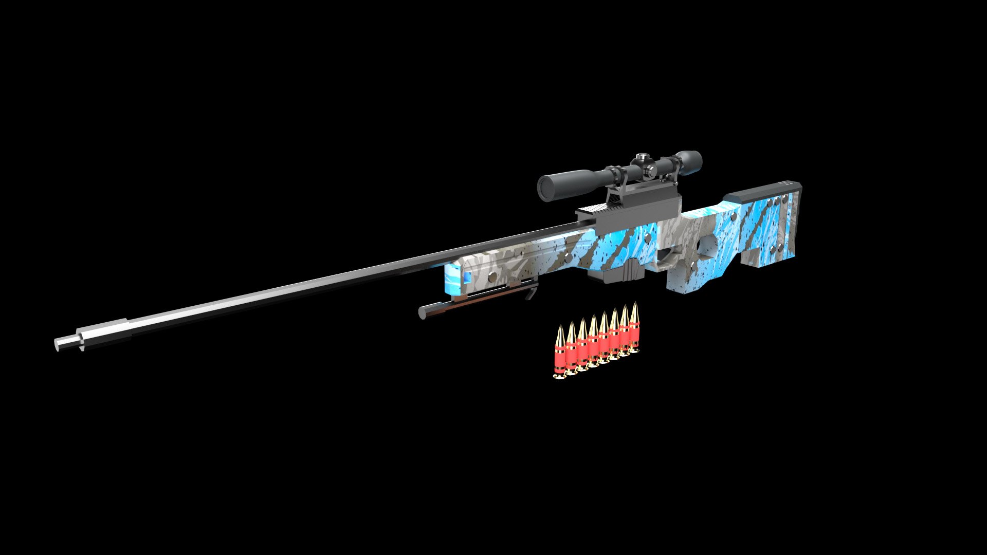 Free 3D AWM Rifle Game Weapon 5x Model - TurboSquid 2286398