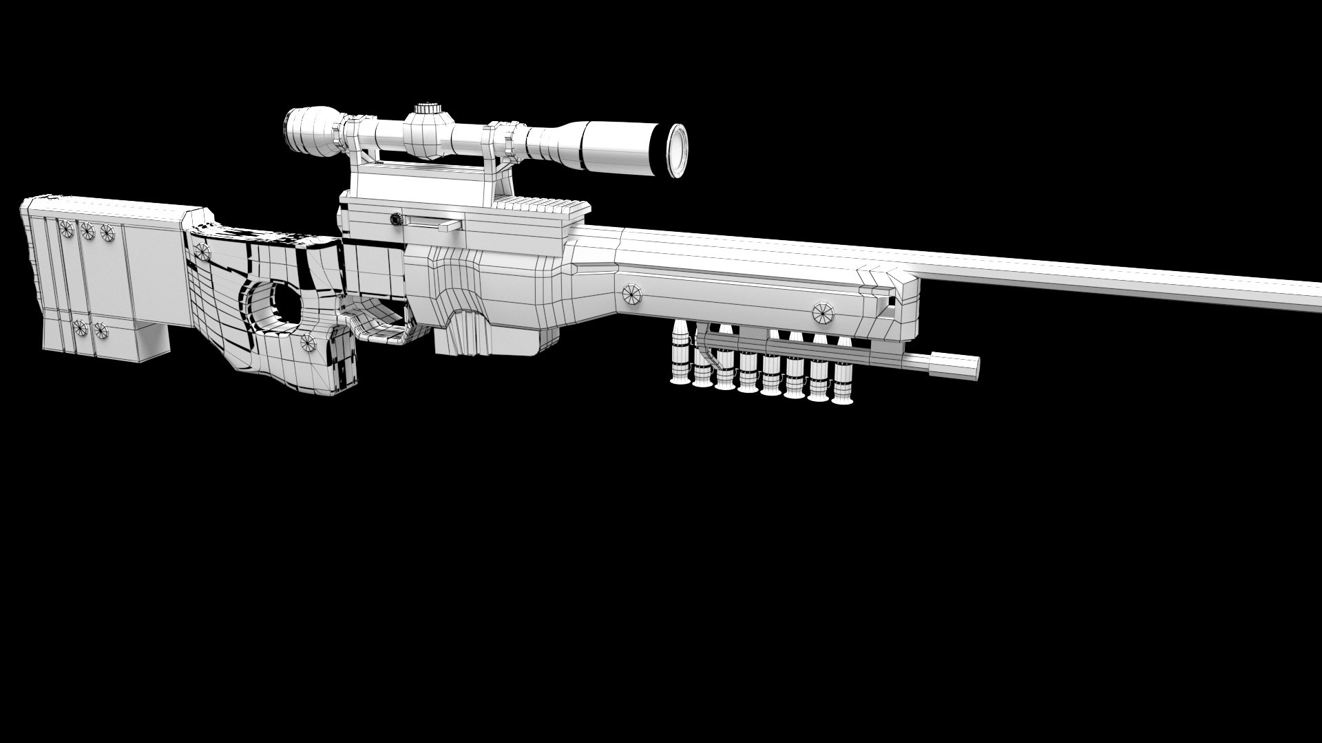 Free 3D AWM Rifle Game Weapon 5x Model - TurboSquid 2286398