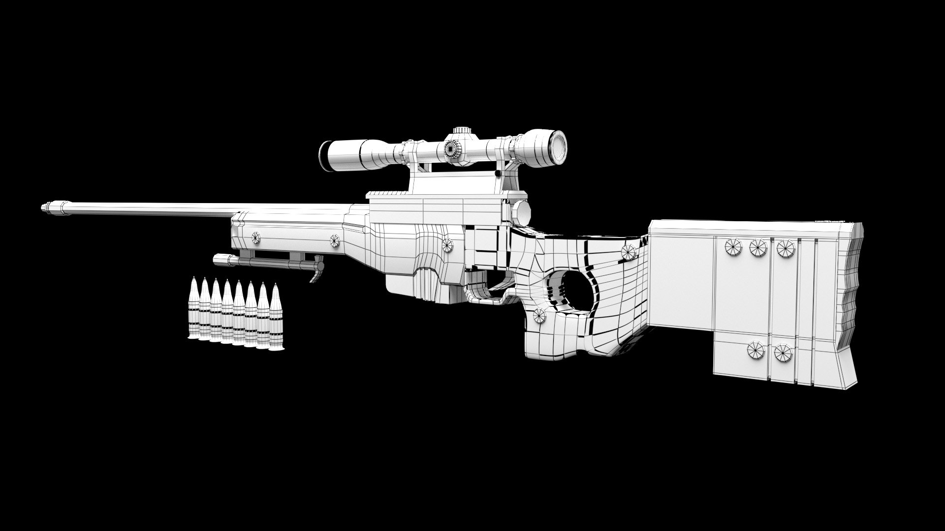 Free 3D AWM Rifle Game Weapon 5x Model - TurboSquid 2286398