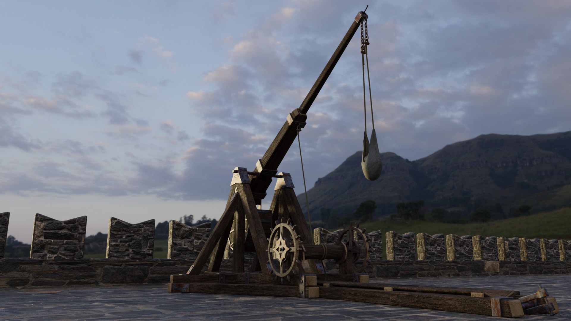 3D Model Medieval Trebuchet - TurboSquid 1610415