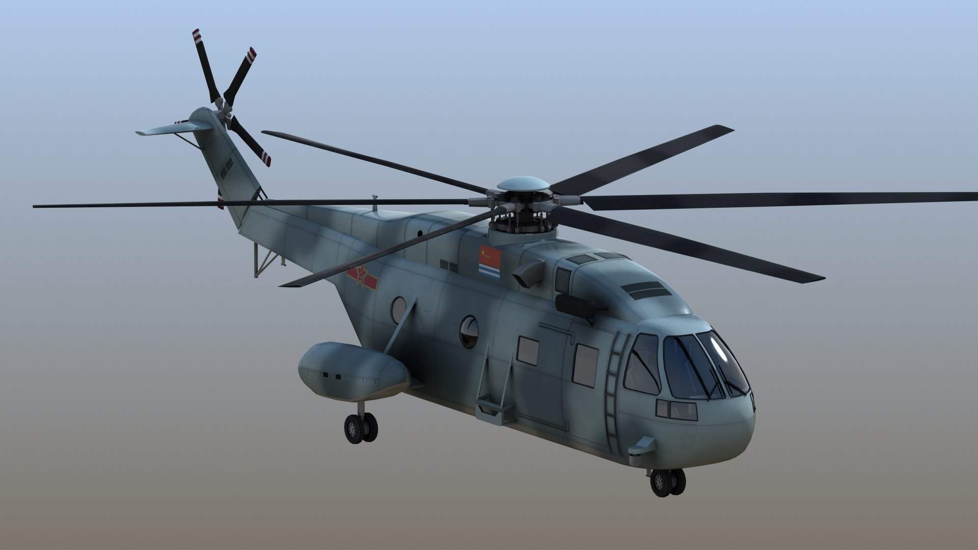 Z18 assault helicopter 3D model - TurboSquid 1643723