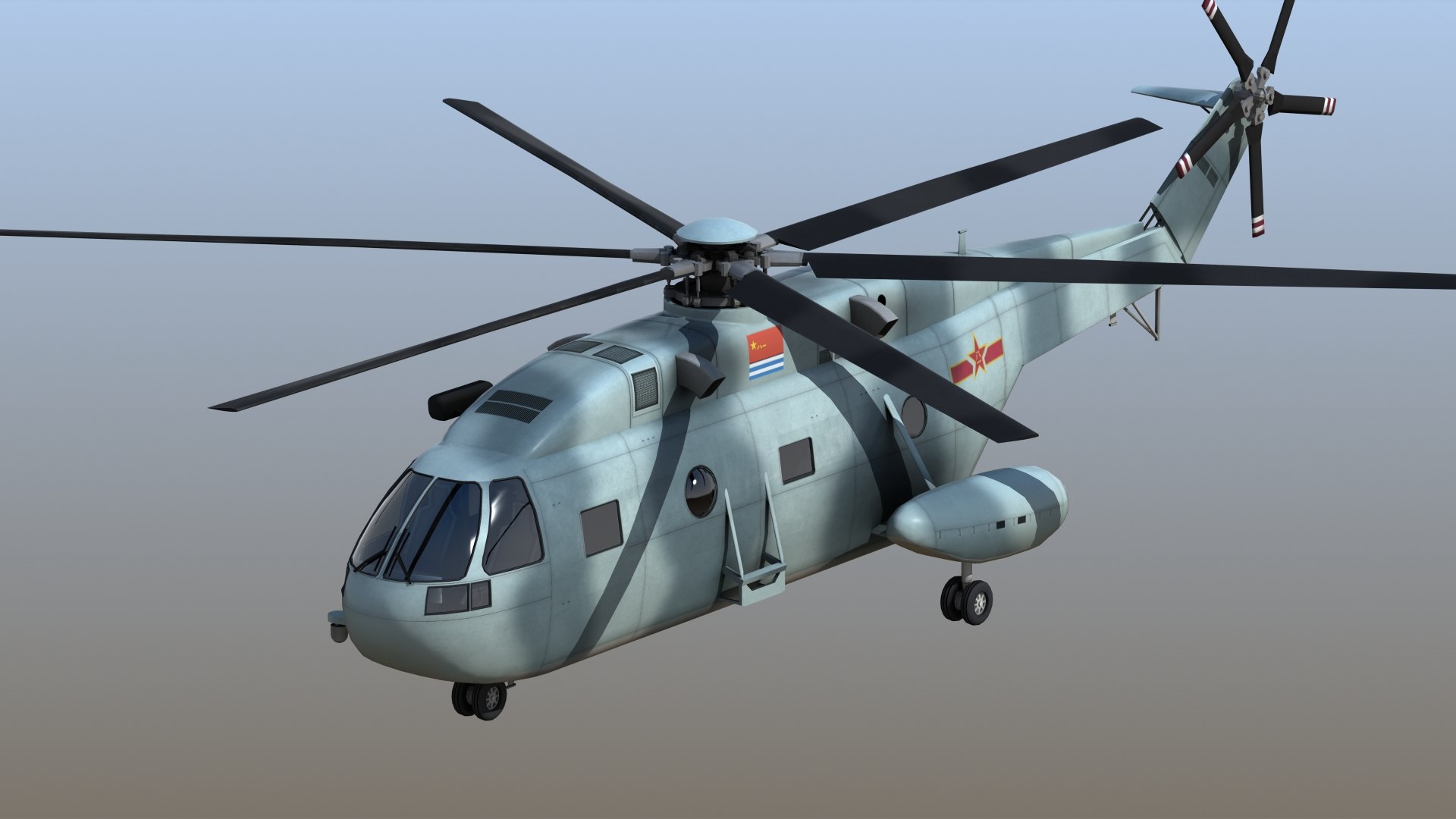 Z18 assault helicopter 3D model - TurboSquid 1643723