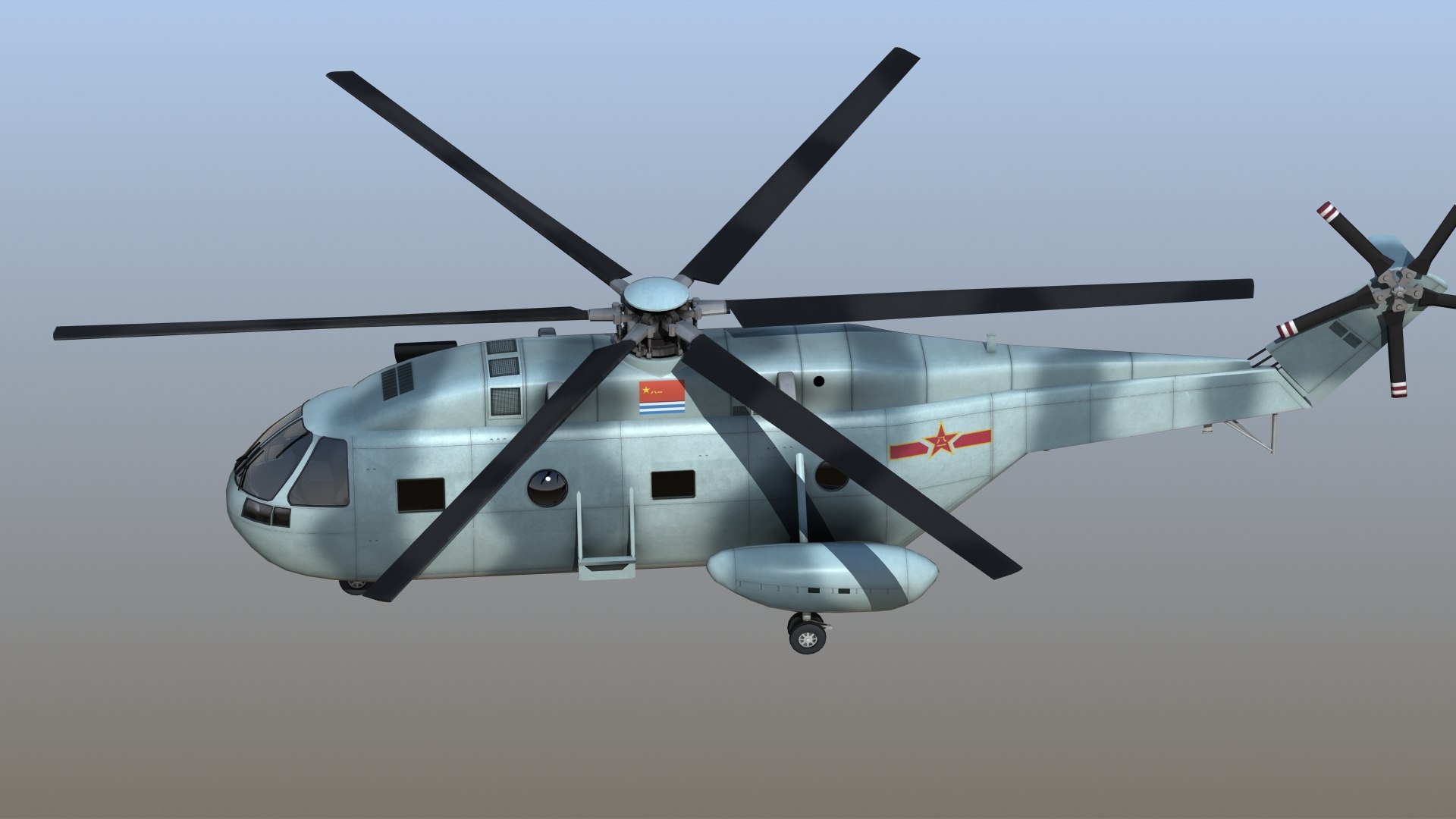 Z18 assault helicopter 3D model - TurboSquid 1643723