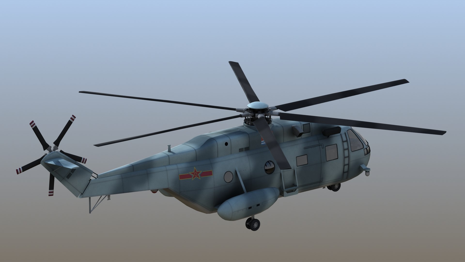 Z18 assault helicopter 3D model - TurboSquid 1643723