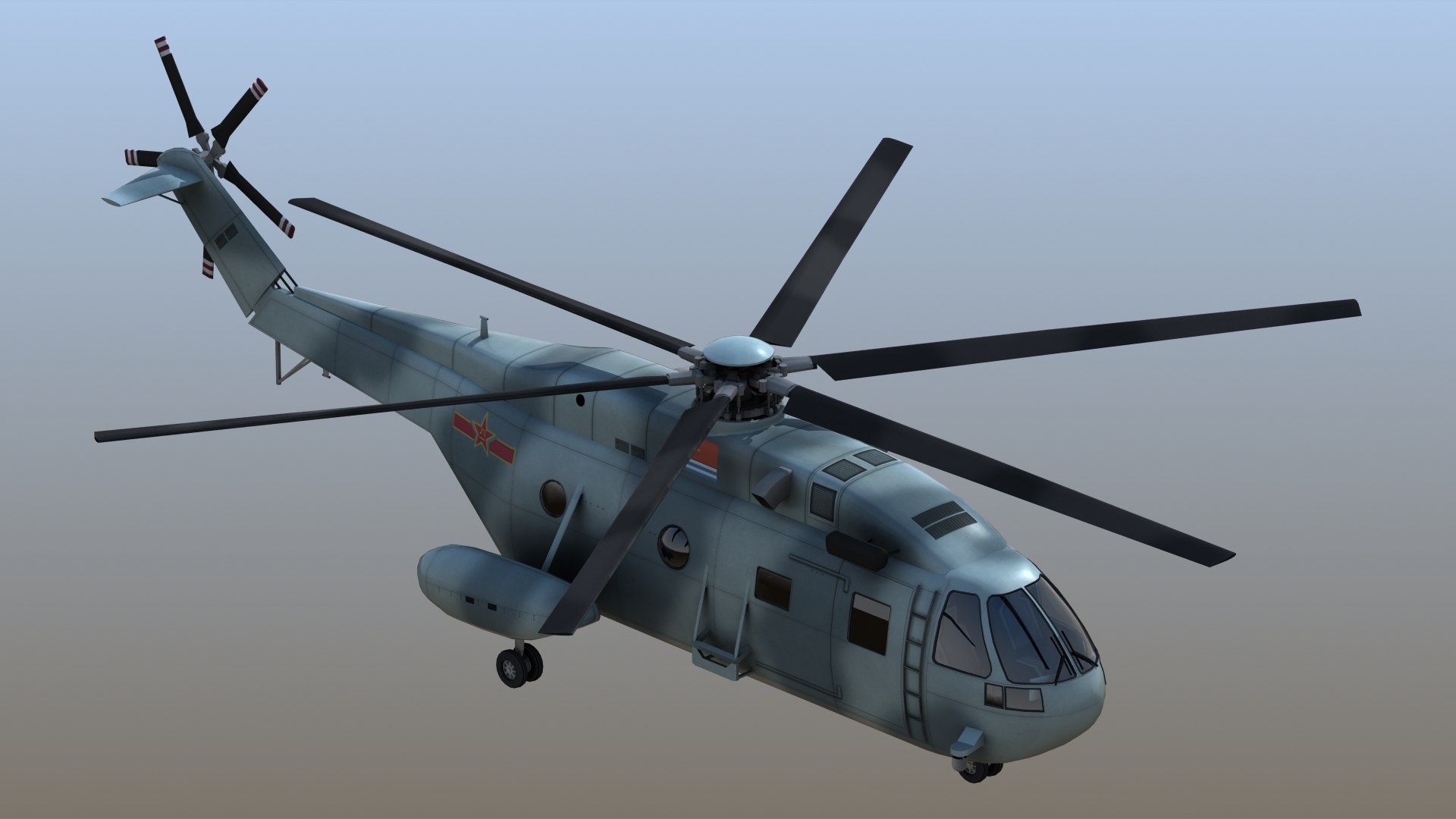 Z18 assault helicopter 3D model - TurboSquid 1643723