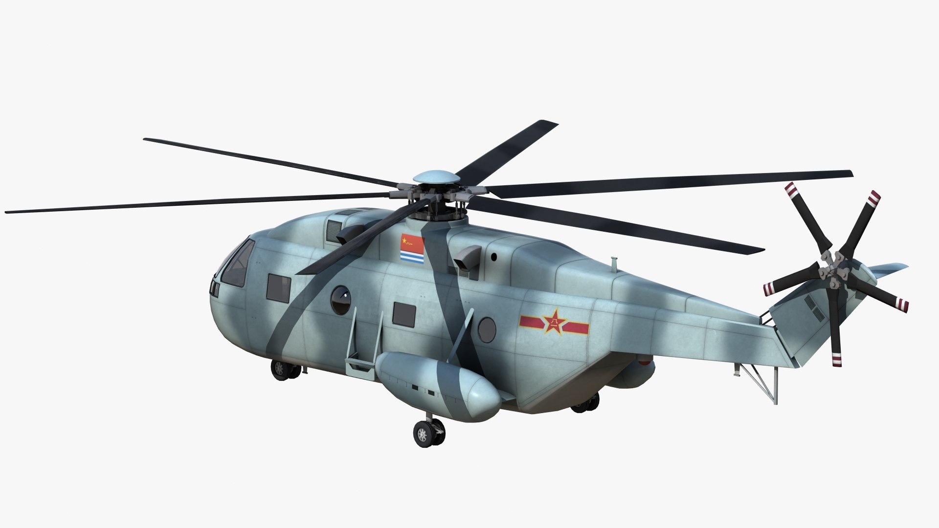 Z18 assault helicopter 3D model - TurboSquid 1643723