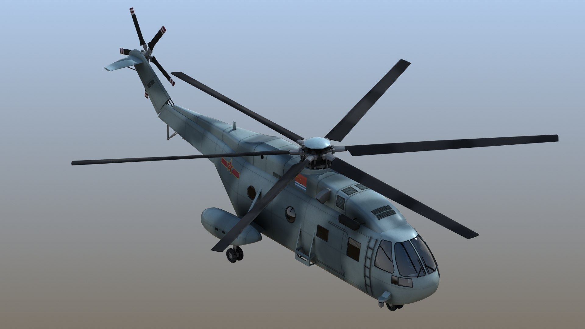 Z18 assault helicopter 3D model - TurboSquid 1643723