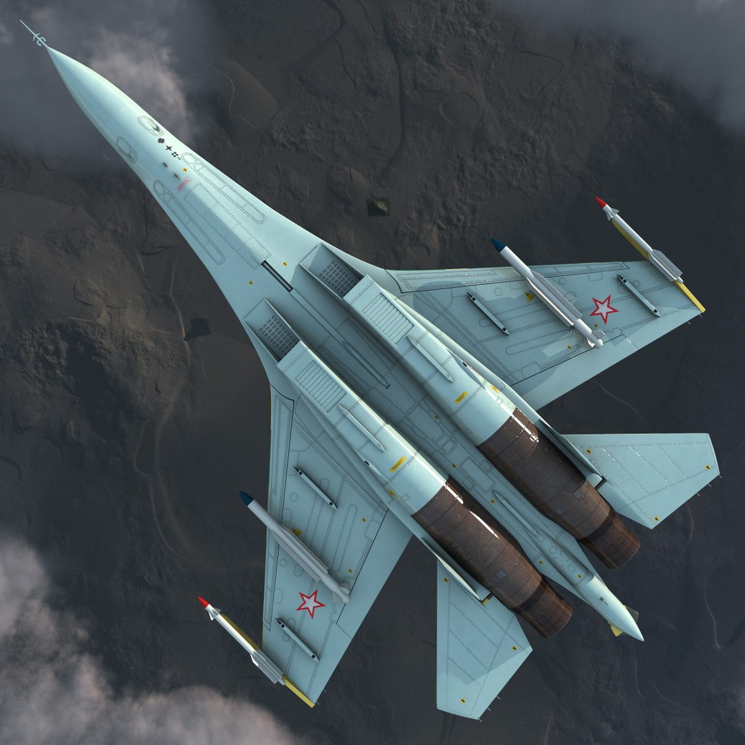 russian sukhoi su-35 fighter 3d model