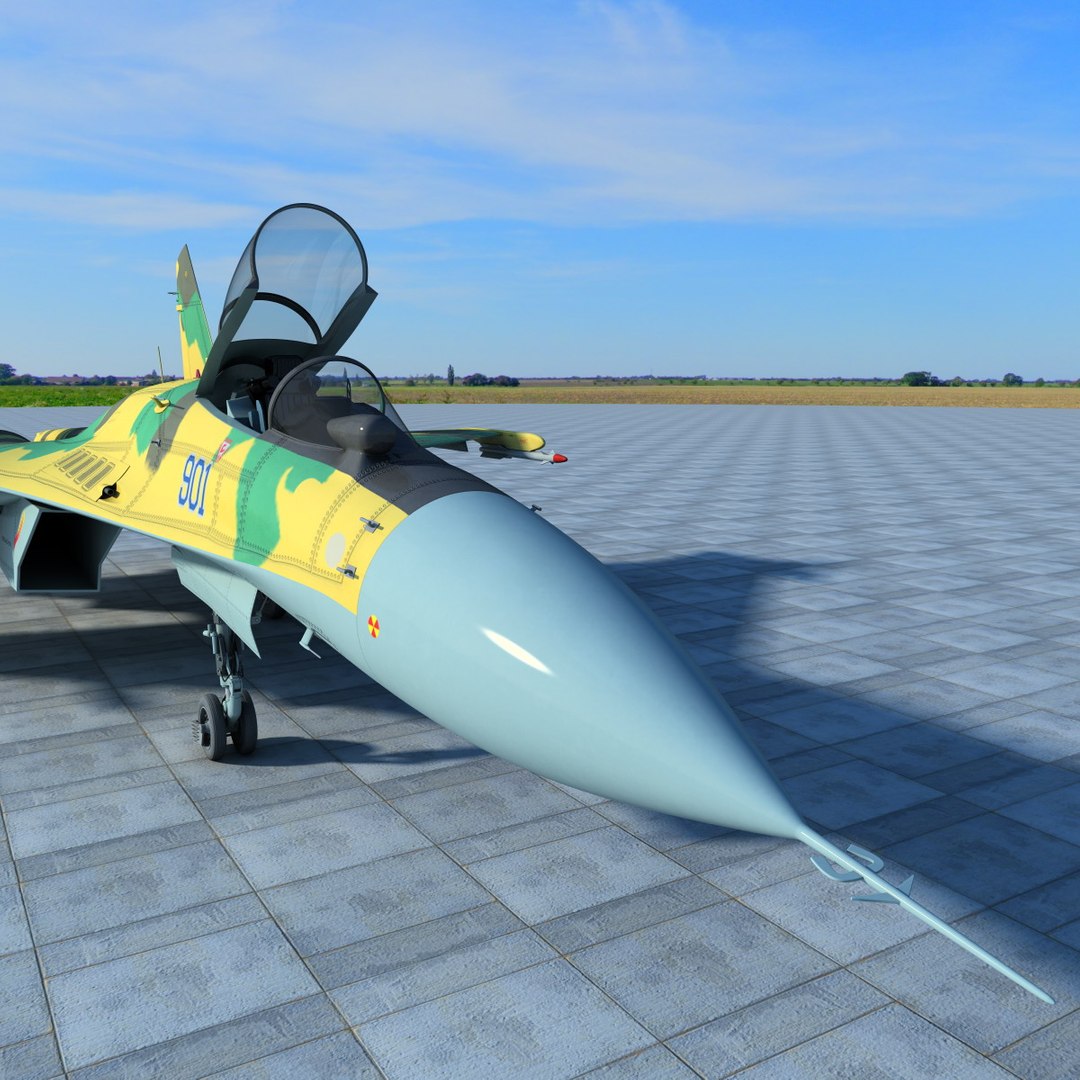 russian sukhoi su-35 fighter 3d model