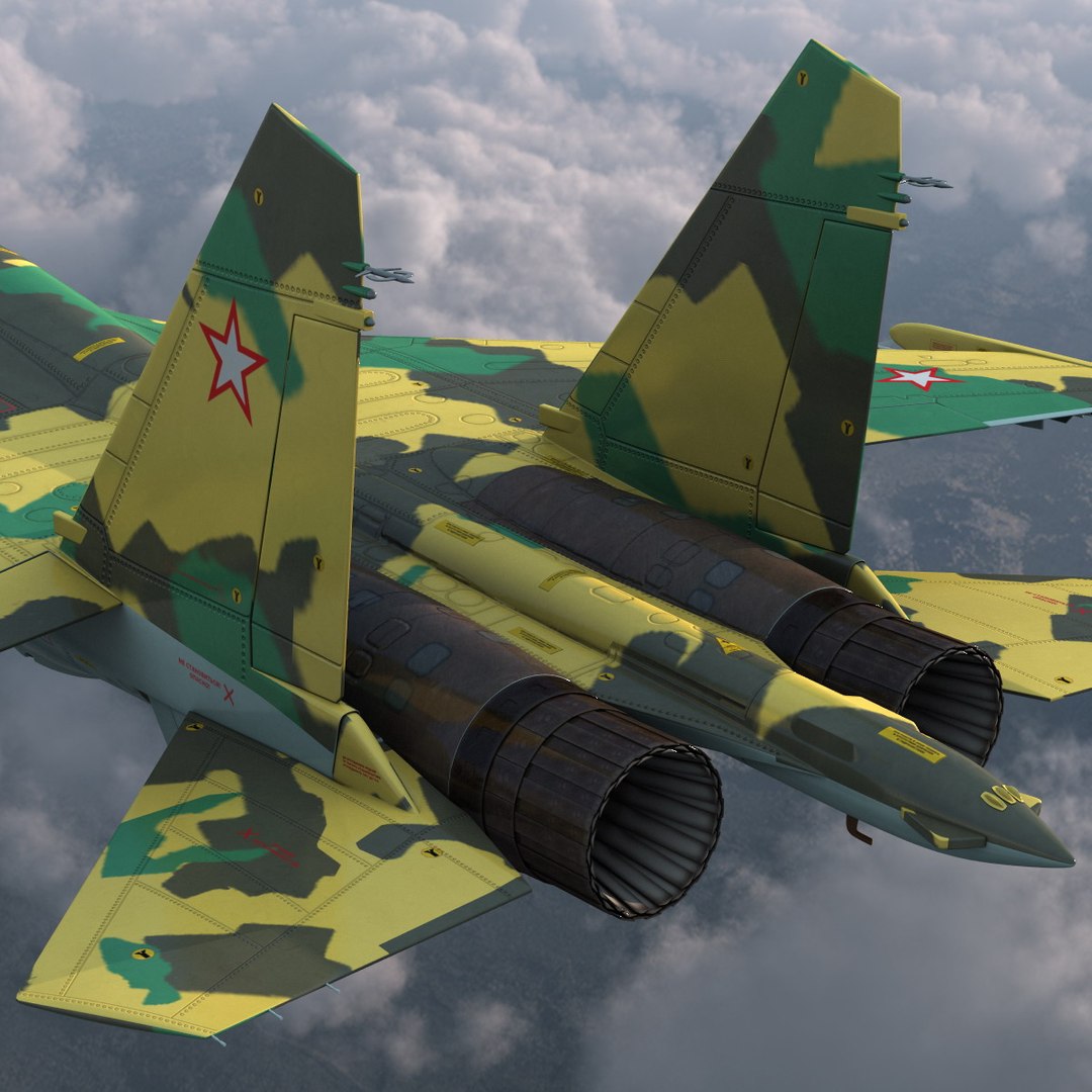 russian sukhoi su-35 fighter 3d model
