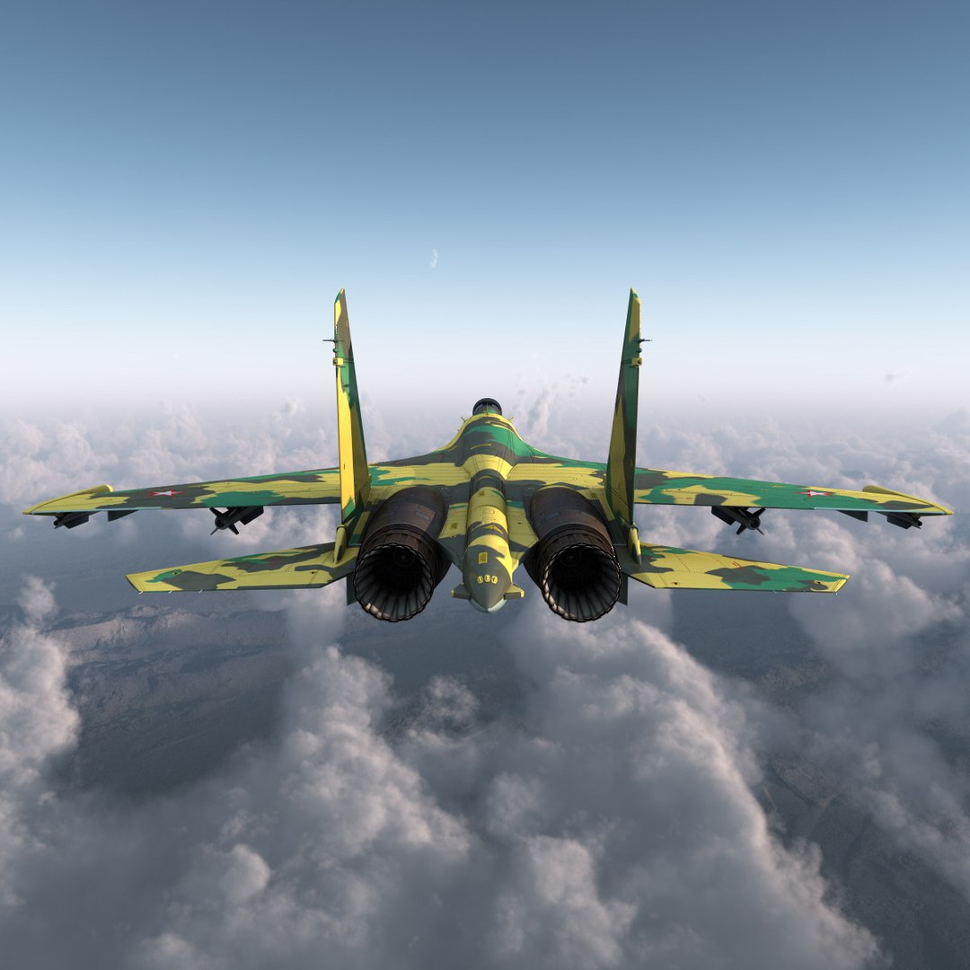 russian sukhoi su-35 fighter 3d model