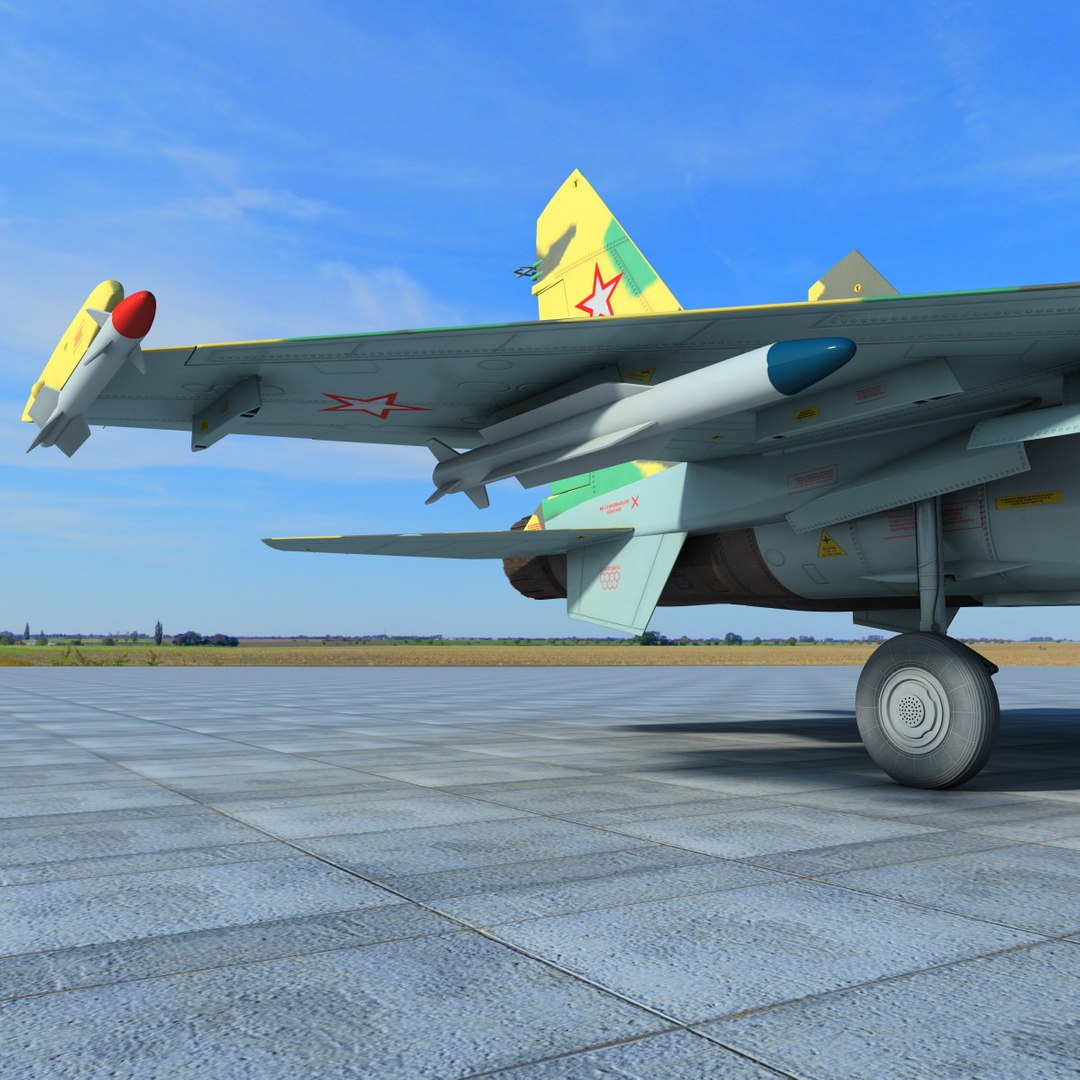 russian sukhoi su-35 fighter 3d model