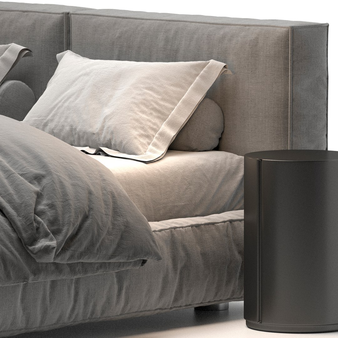 3D Model Academy Piuma Twils Bed - TurboSquid 1722018