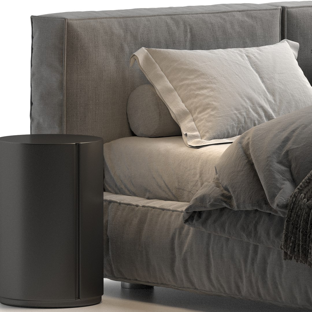 3D Model Academy Piuma Twils Bed - TurboSquid 1722018