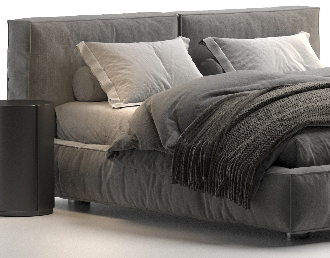 3D Model Academy Piuma Twils Bed - TurboSquid 1722018