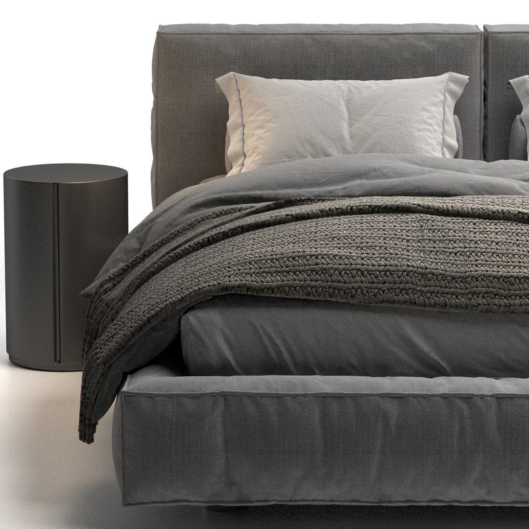 3D Model Academy Piuma Twils Bed - TurboSquid 1722018