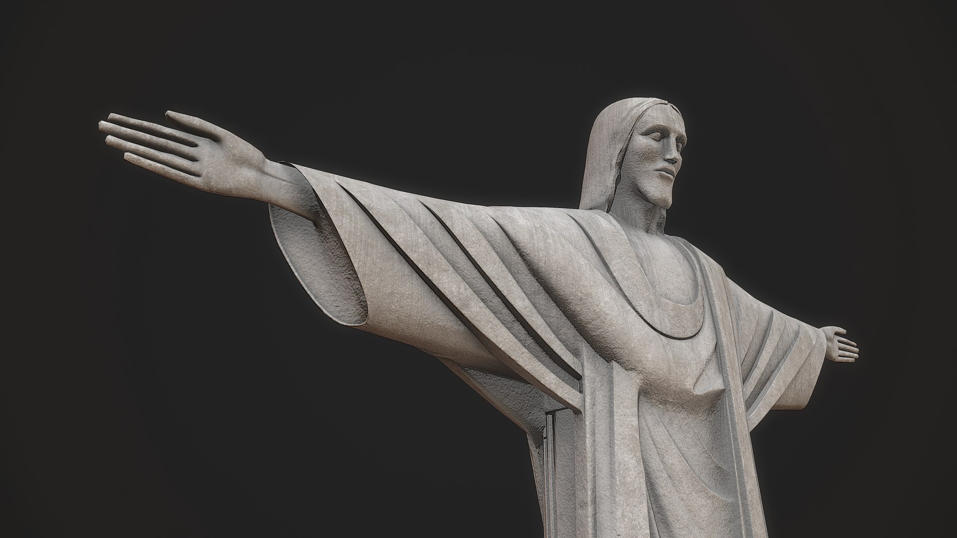 3D Christ Statue Model - TurboSquid 1532490