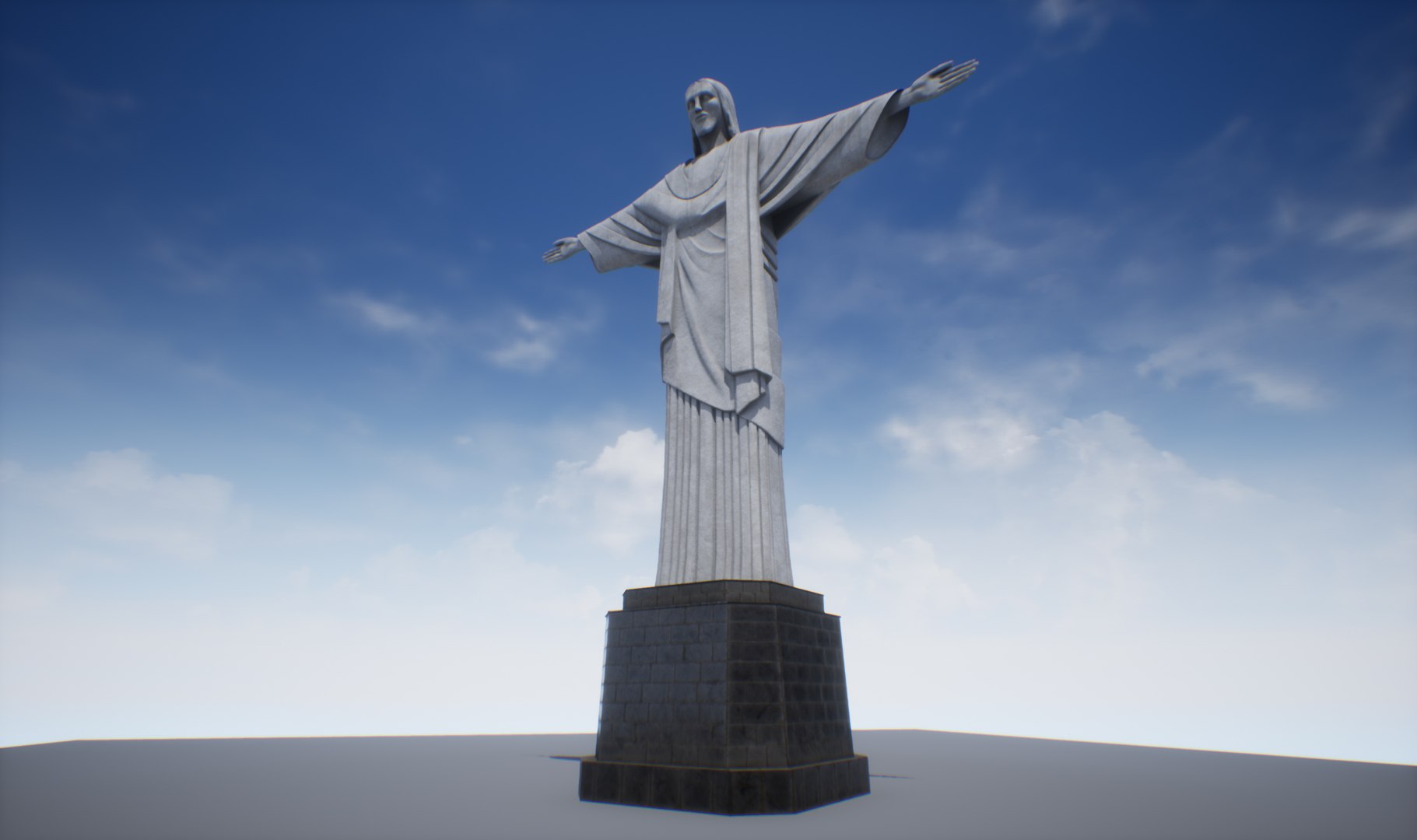 3D Christ Statue Model - TurboSquid 1532490