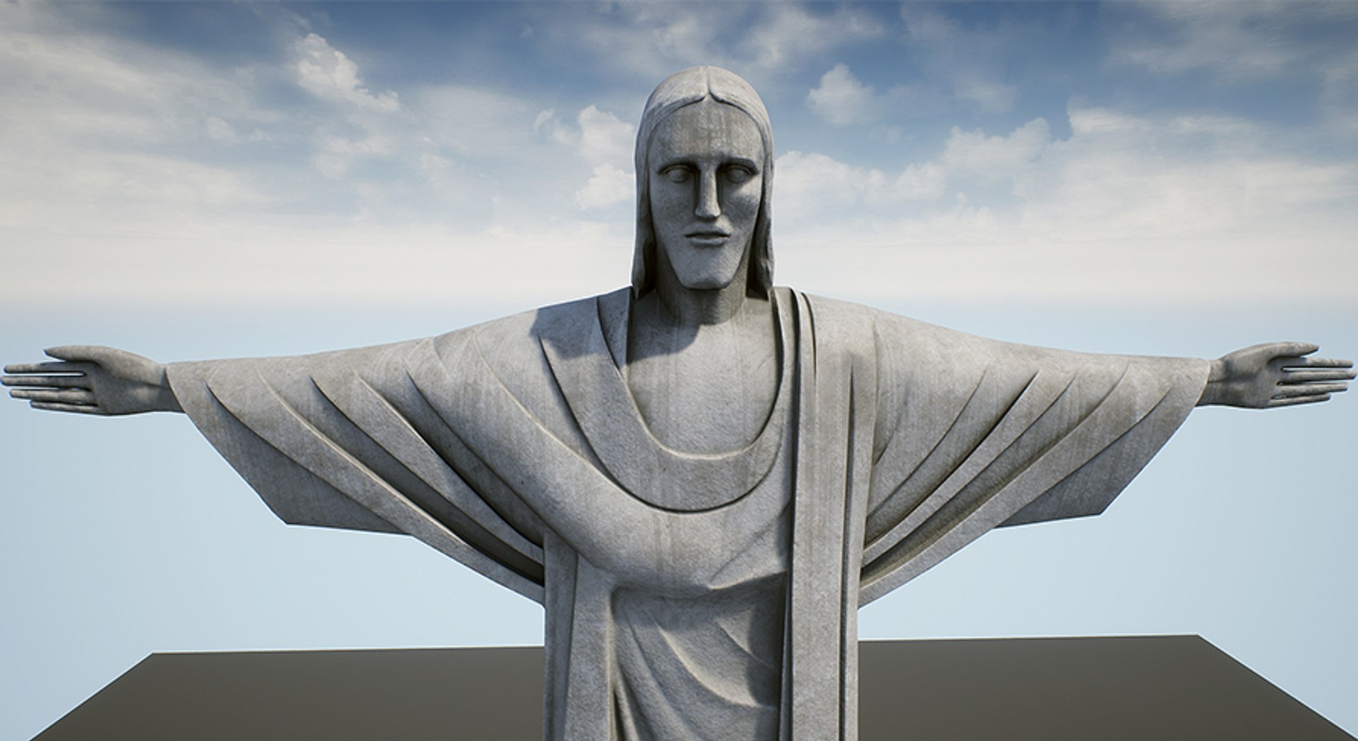 3D Christ Statue Model - TurboSquid 1532490