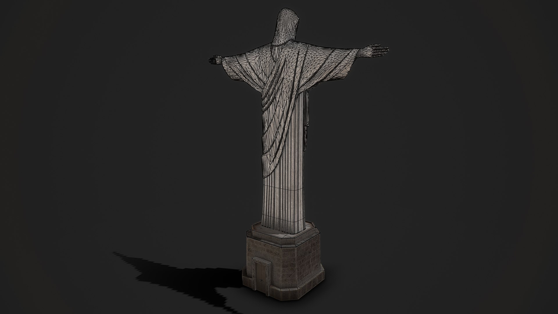 3D Christ Statue Model - TurboSquid 1532490