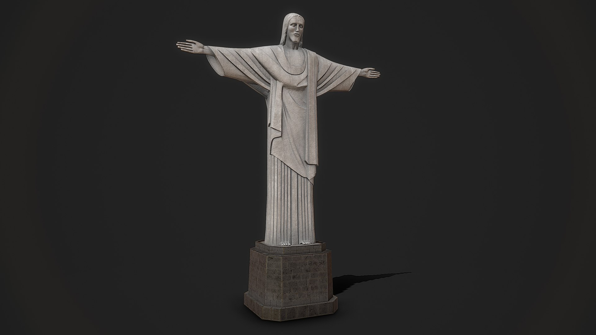 3D Christ Statue Model - TurboSquid 1532490